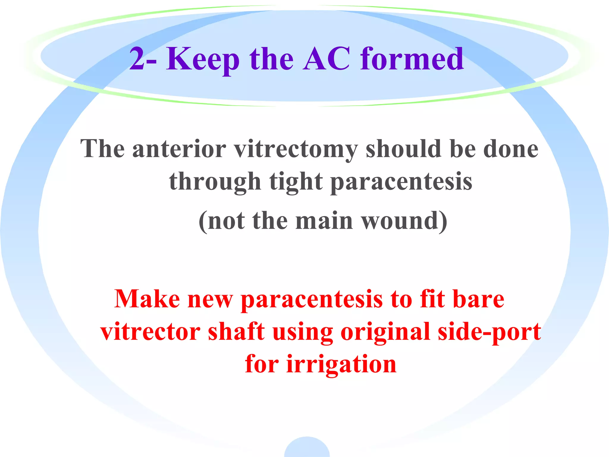 Anterior vitrectomy | PPT