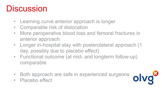 Anterior vs Posterolateral Surgical Approach in Primary Total Hip ...