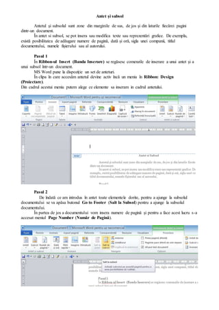 Antet si subsol | DOCX