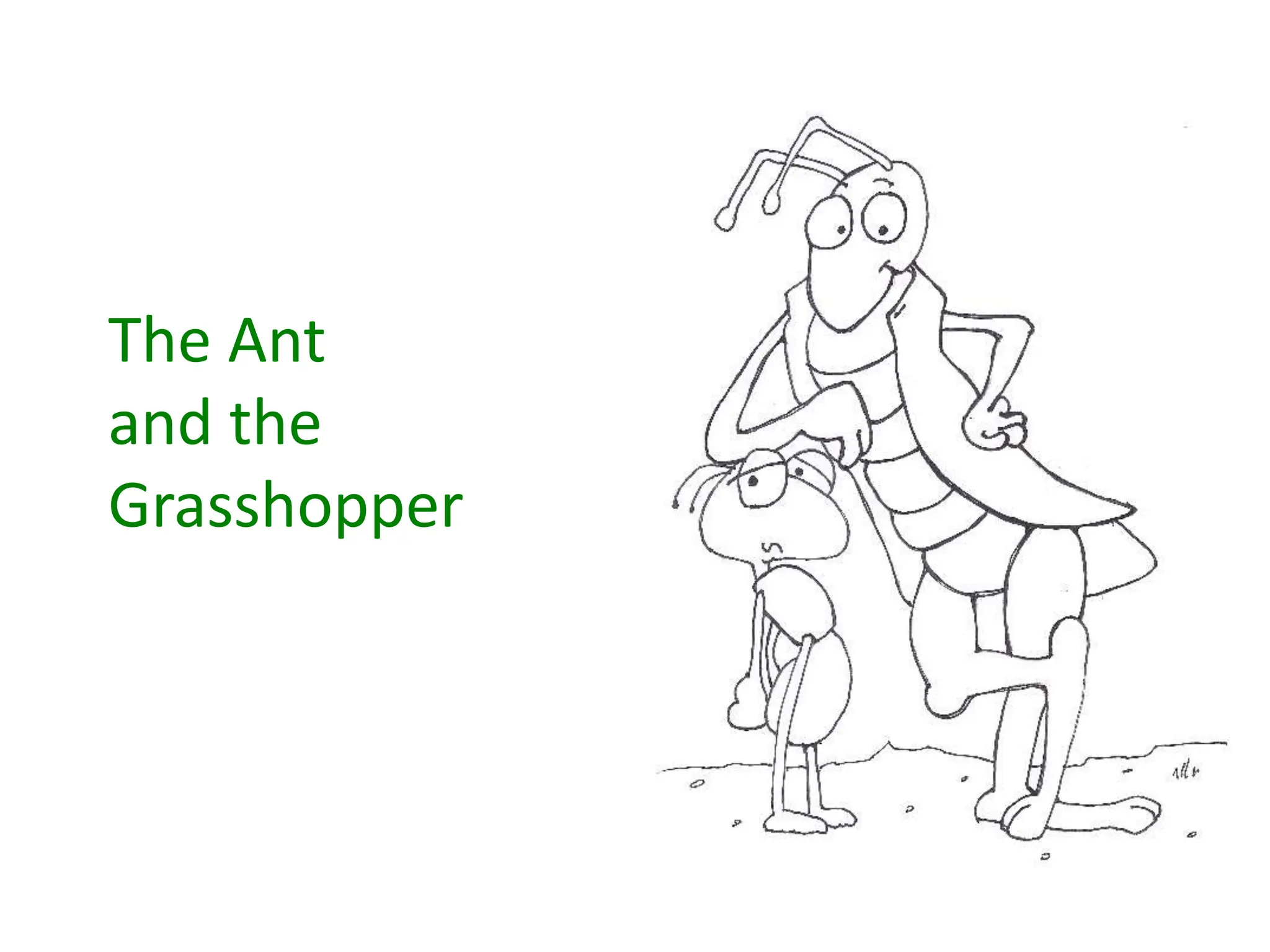 The story of ant and the grasshopper for kindergarten | PPT