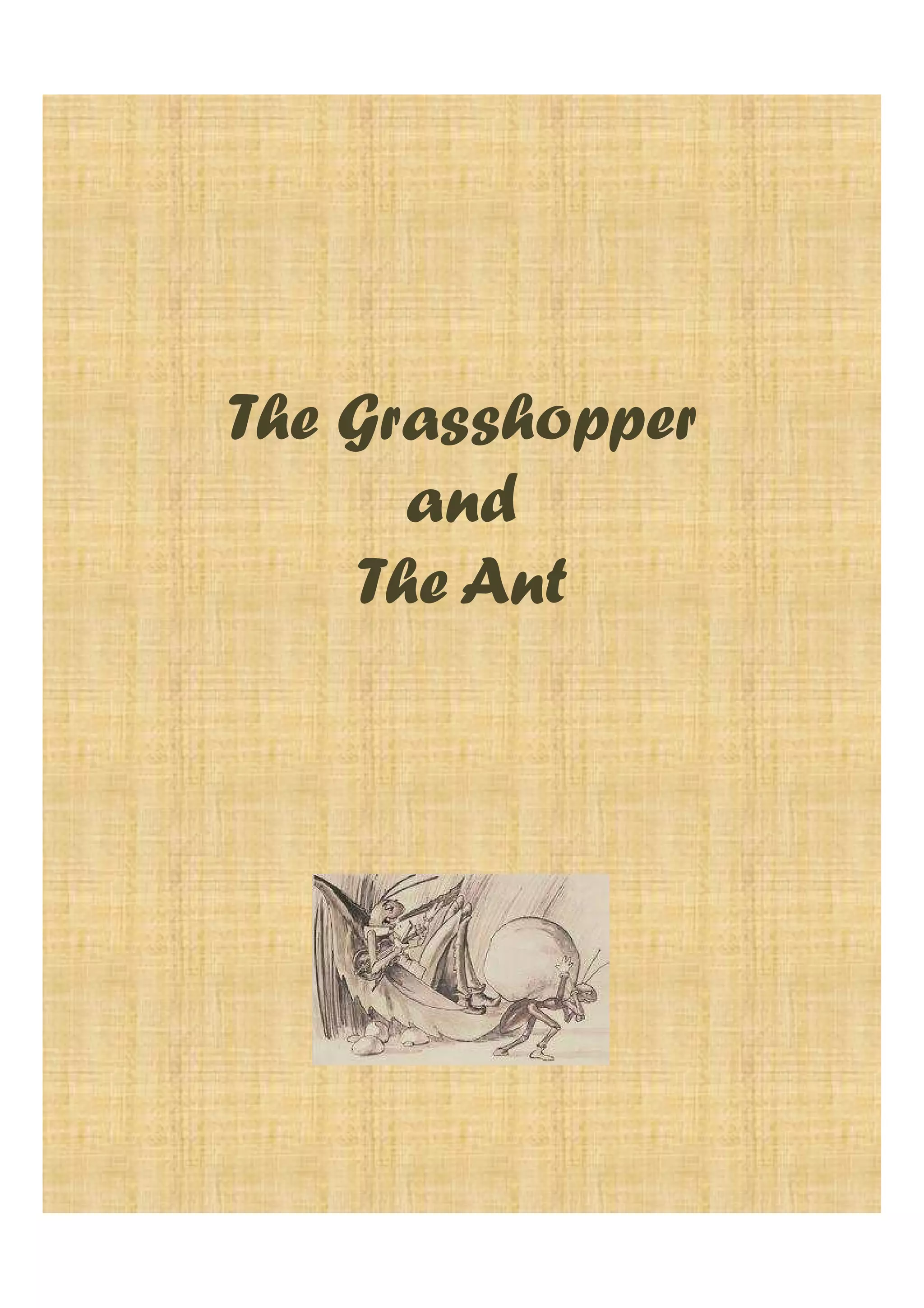 The Grasshopper And The Ant Pdf