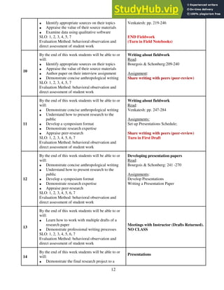 ANTH3300-ETHNOGRAPHIC METHODS Syllabus | PDF