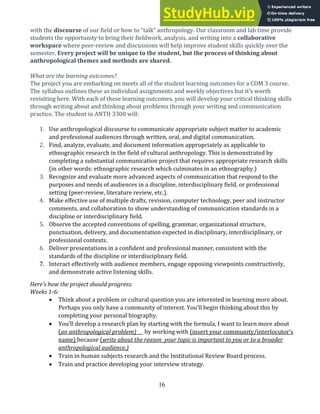 ANTH3300-ETHNOGRAPHIC METHODS Syllabus | PDF