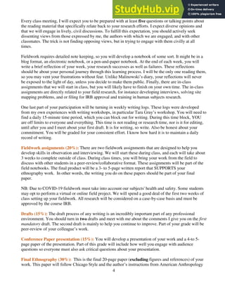 ANTH3300-ETHNOGRAPHIC METHODS Syllabus | PDF