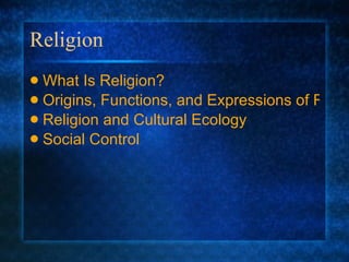 Anth Ch12 Religion | PPT