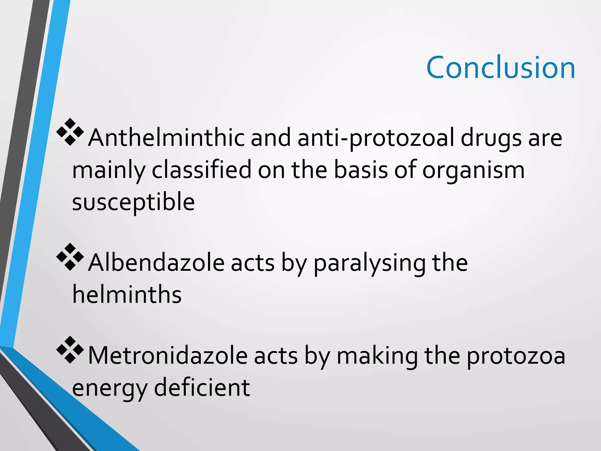 Anthelminthic and Anti-protozoal drugs | PPTX