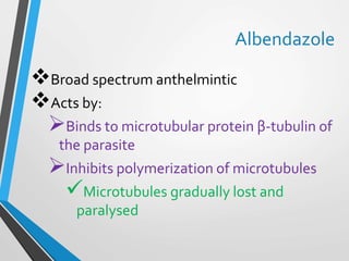 Anthelminthic and Anti-protozoal drugs | PPTX