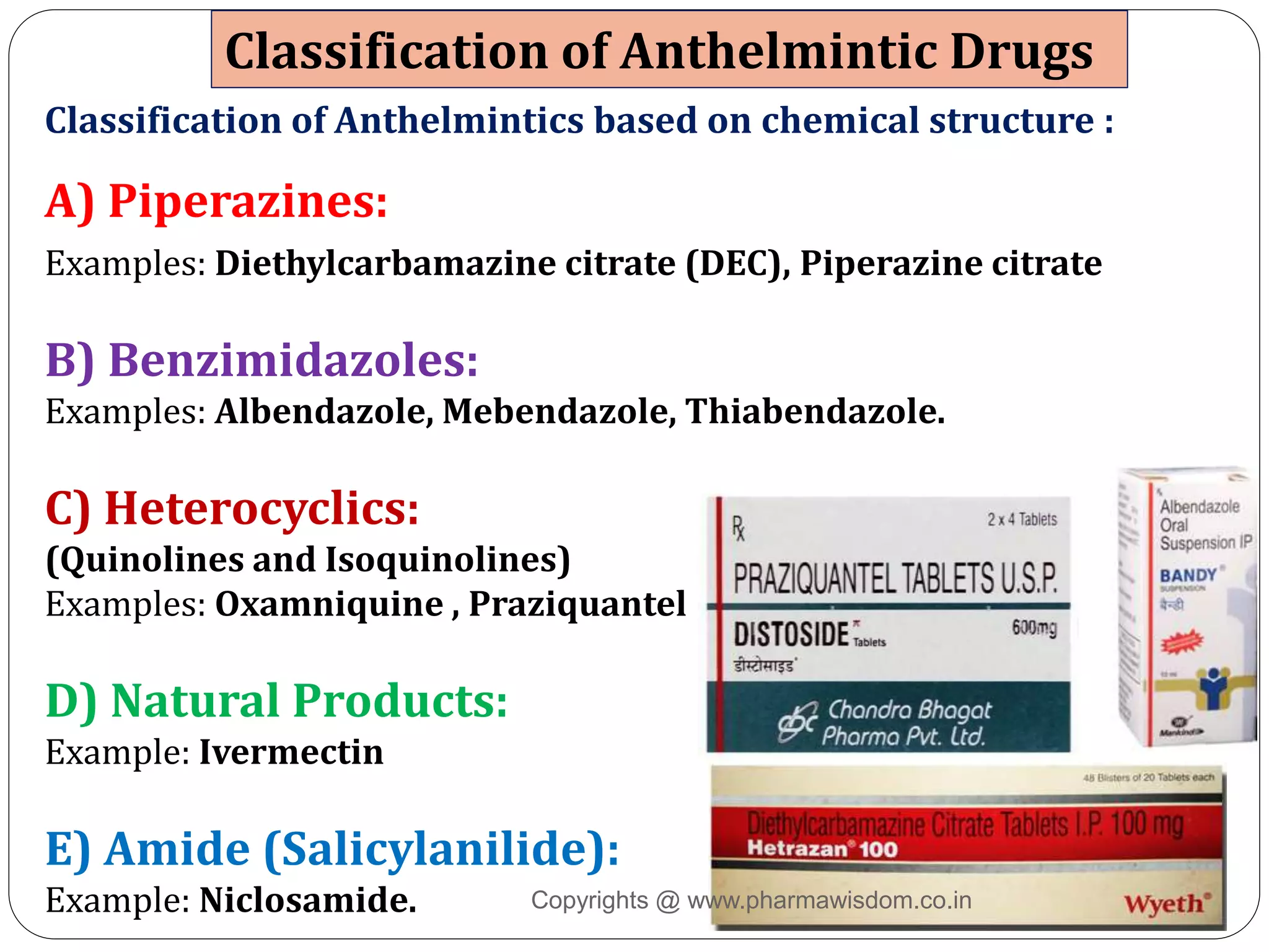 Anthelmintic Drugs | PPTX | Infectious Diseases | Diseases and Conditions