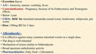Anthelminthic Drugs | PPT