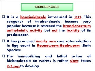 Anthelmintic [Pharmacology] | PPTX