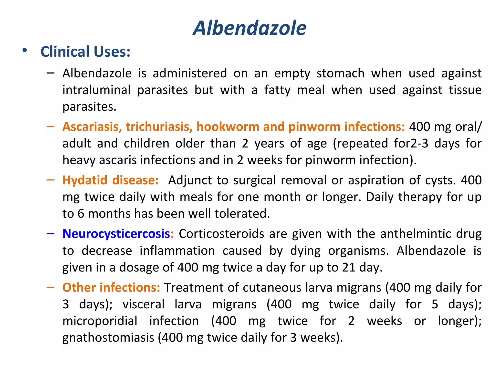 Anthelmintic drugs | PPT