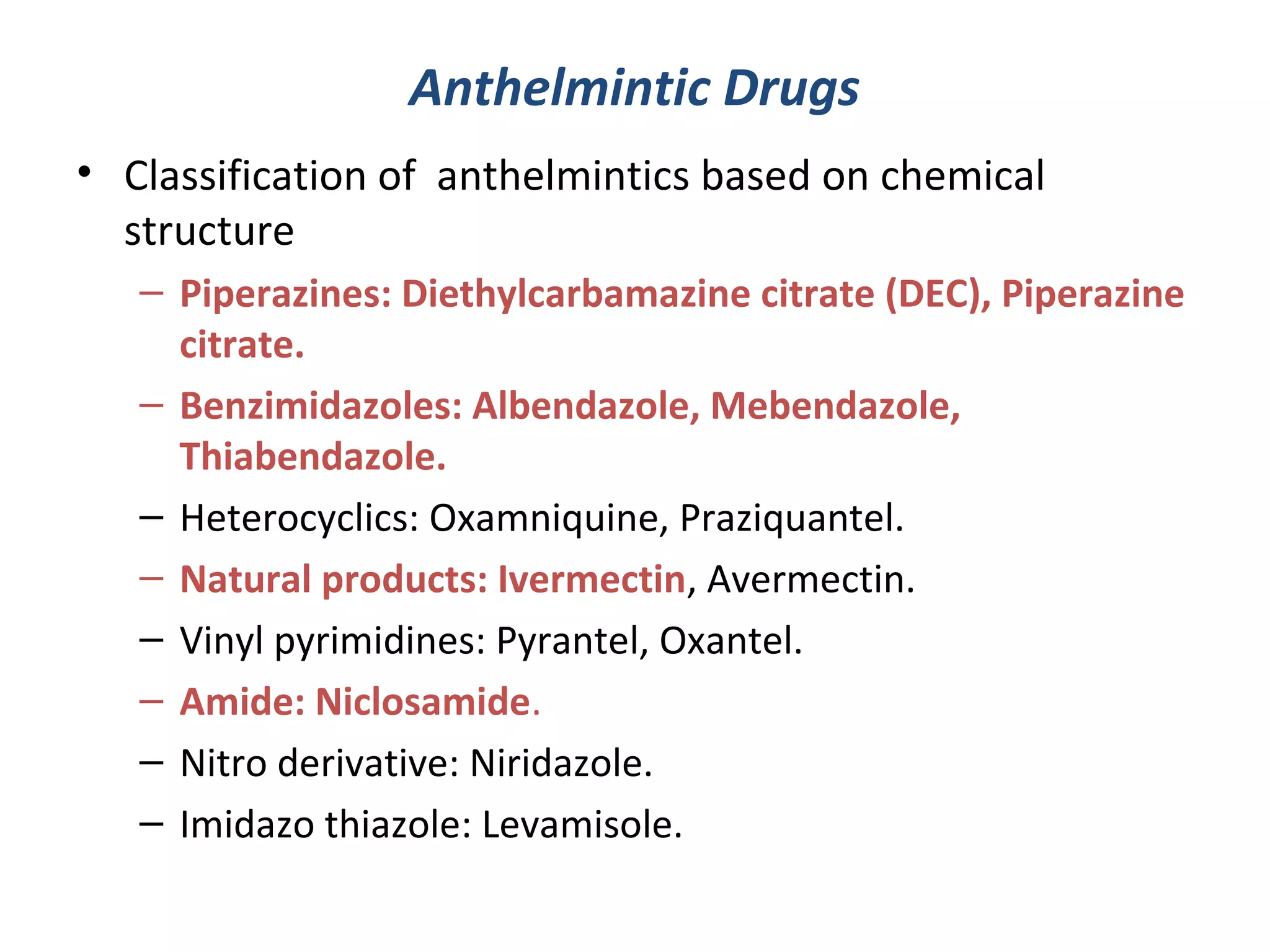 Anthelmintic drugs | PPT