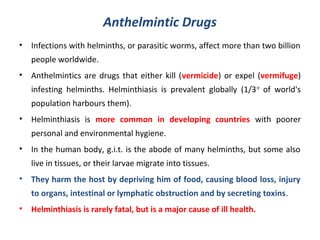Anthelmintic drugs | PPT