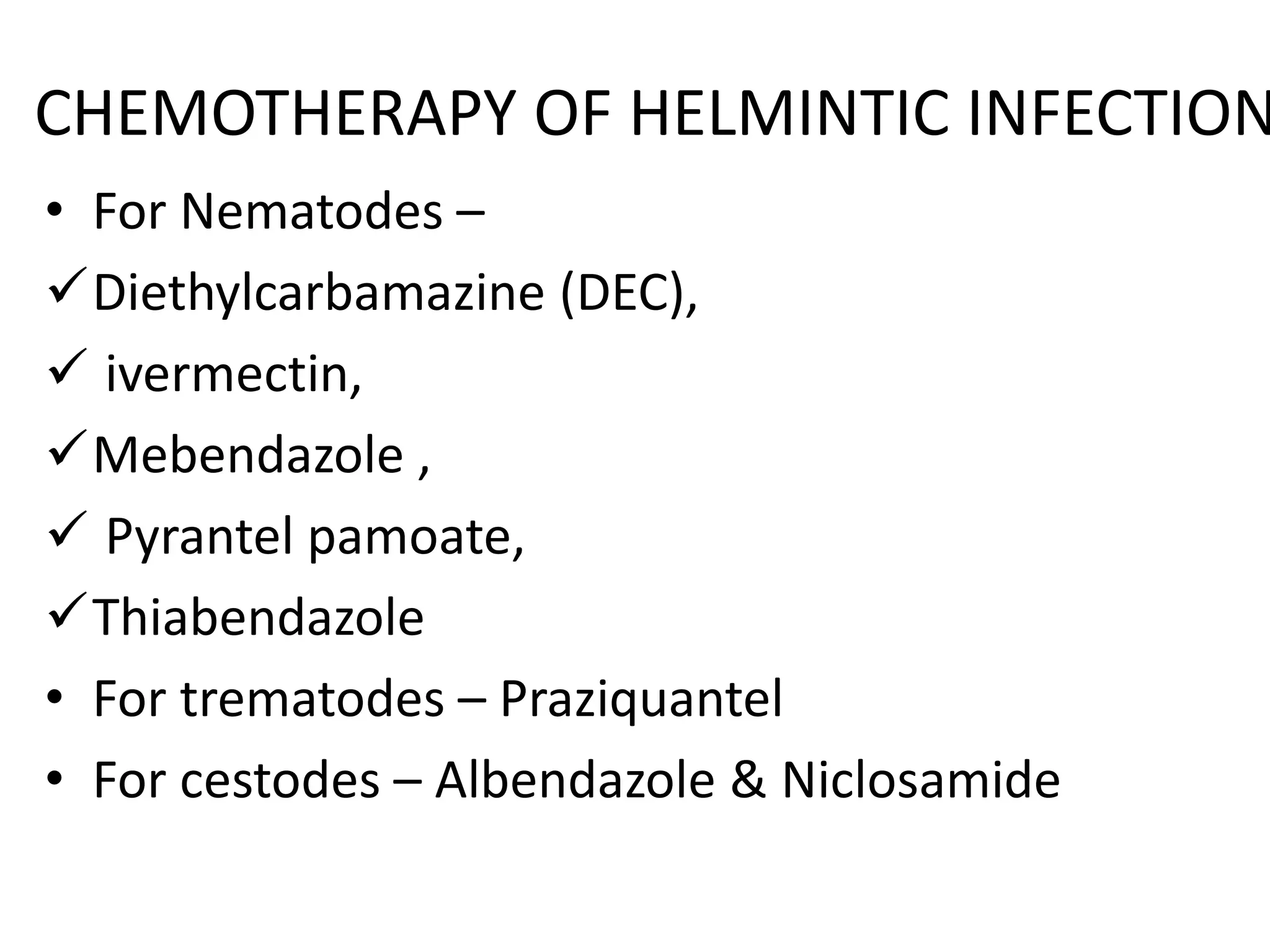 Ant helmintic drugs | PPT