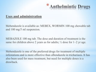 Anthelmintic drugs | PDF