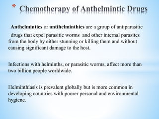 Anthelmintic drugs | PDF