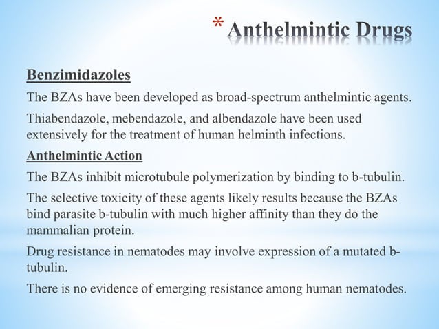 Anthelmintic drugs | PPT