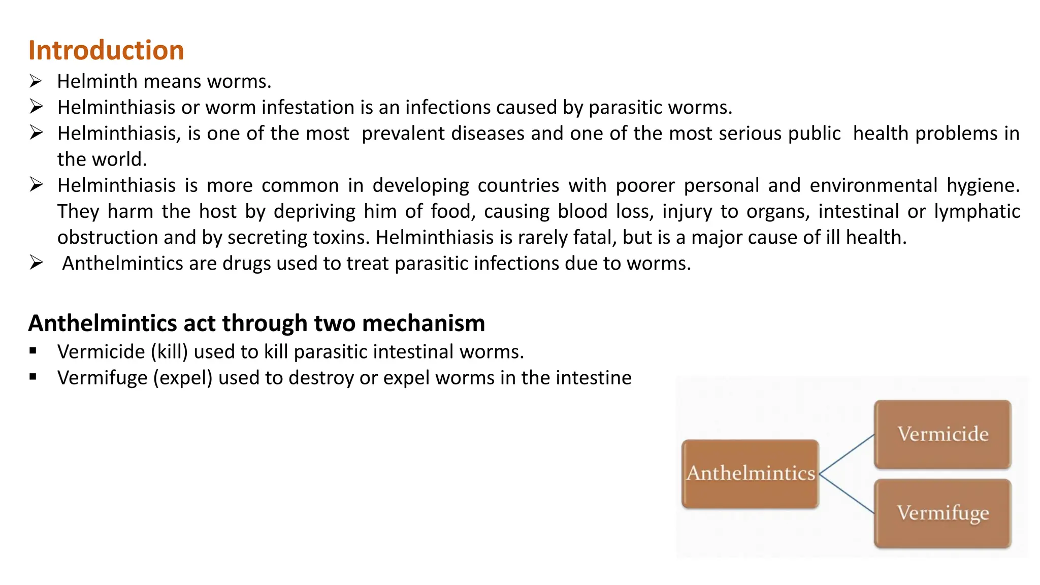 Anthelmintic Drugs-Medicinal Chemistry | PDF