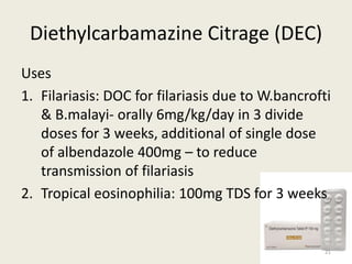 Antihelmintic drugs in MBBS 2nd year.pptx | Digestive Disorders ...