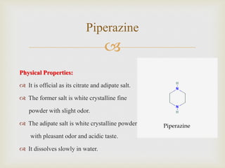 Anthelmintic Drugs Presentation of PC-II | PPT