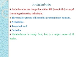 Anthelmintic Drugs | PPT