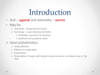 Anthelmintics drdhriti-120918030321-phpapp01 | PPTX