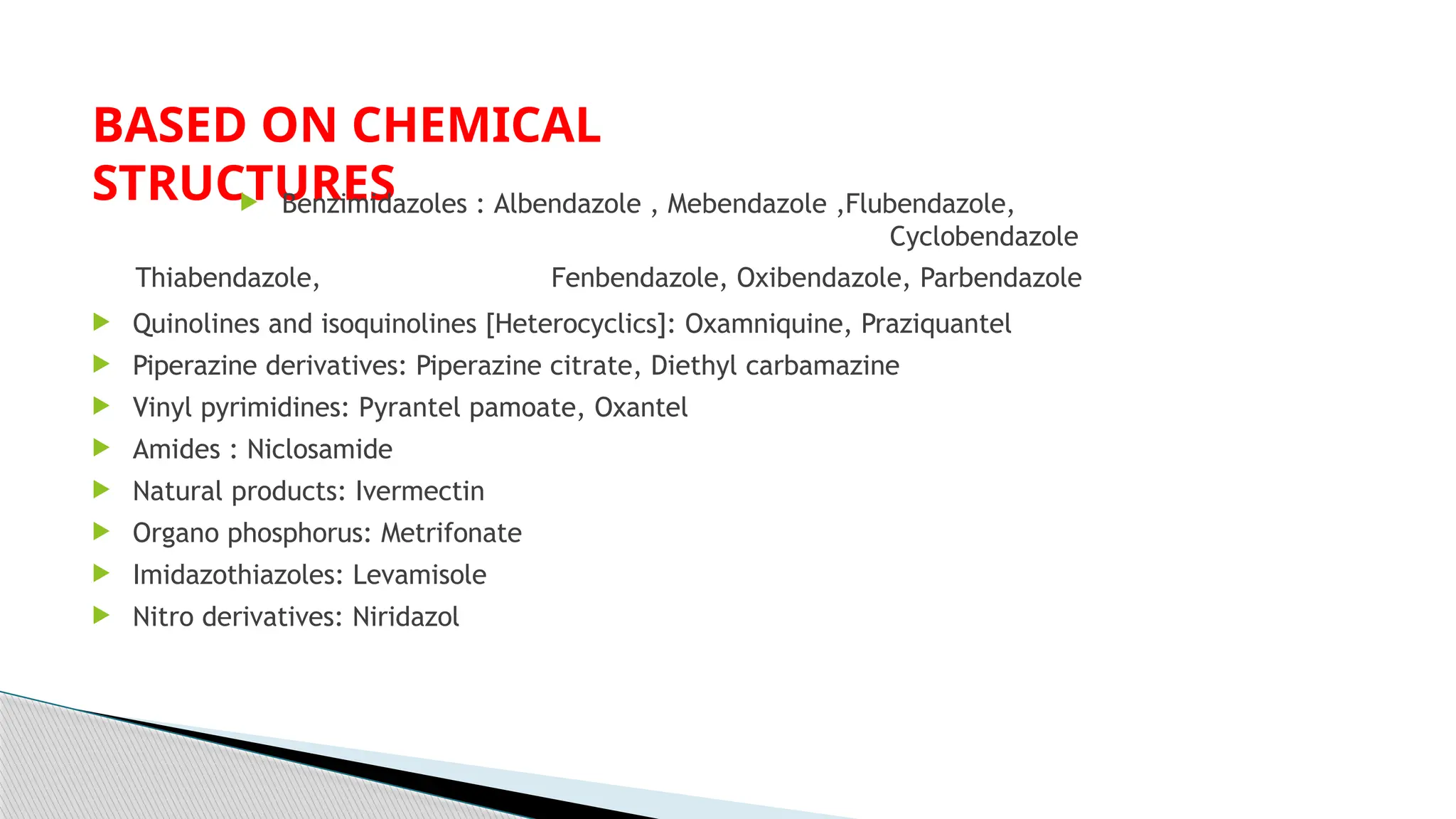 Anthelmintics Medicinal Chemistry III PPT | PPTX