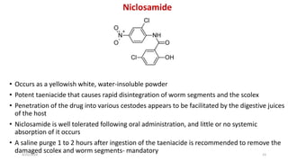 anthelmintics Parasitic infections are caused by organisms that live ...