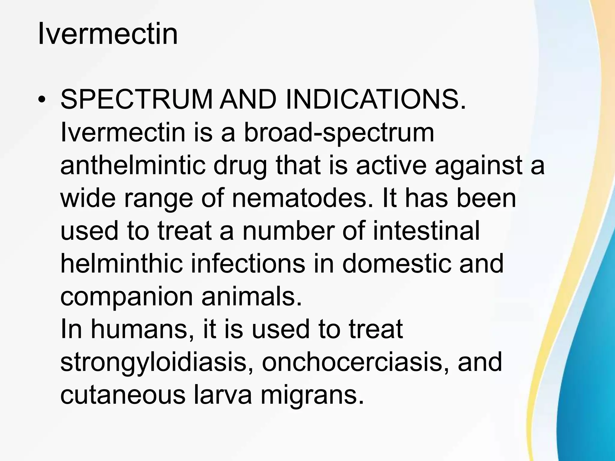Anthelmintics drugs classification,history,mechanism of action and ...