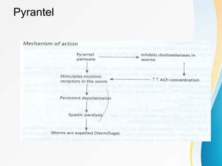 Anthelmintics drugs classification,history,mechanism of action and ...
