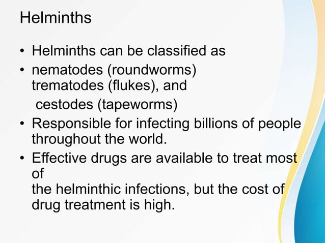 Anthelmintics drugs classification,history,mechanism of action and ...