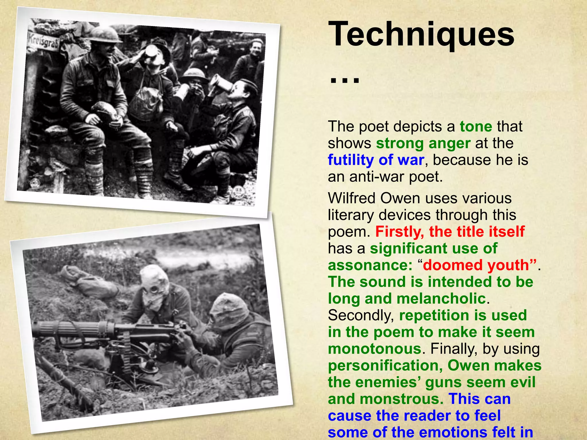 Anthem for Doomed Youth analysis | PPTX