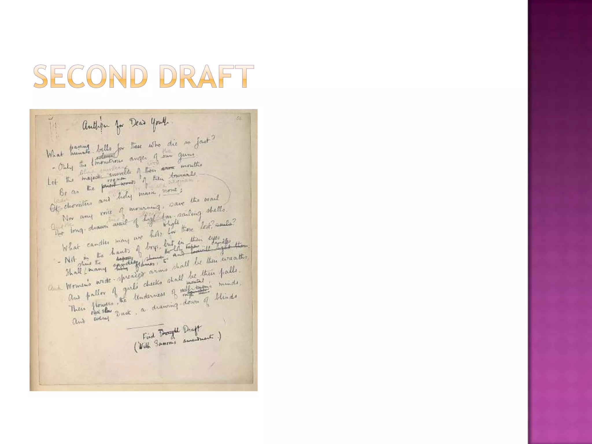 Anthem for doomed youth | PPTX