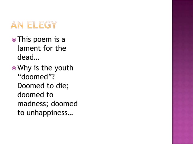 Anthem for doomed youth | PPTX | Poetry | Books and Literature