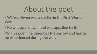 Poem Anthem for Doomed Youth Summary and Analysis.ppt