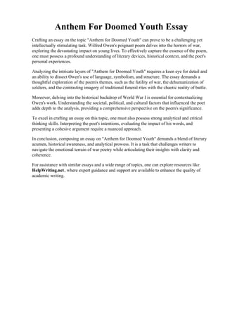 Anthem For Doomed Youth Essay.pdf