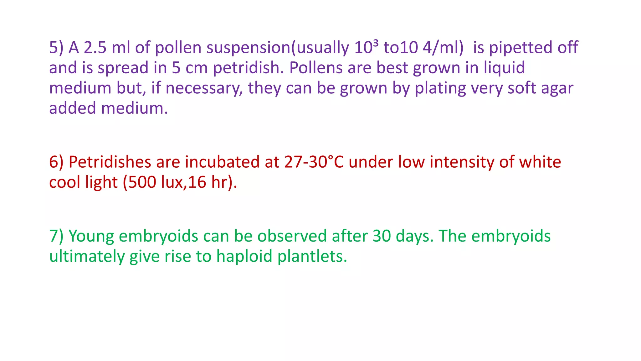 Anther and pollen culture | PPTX
