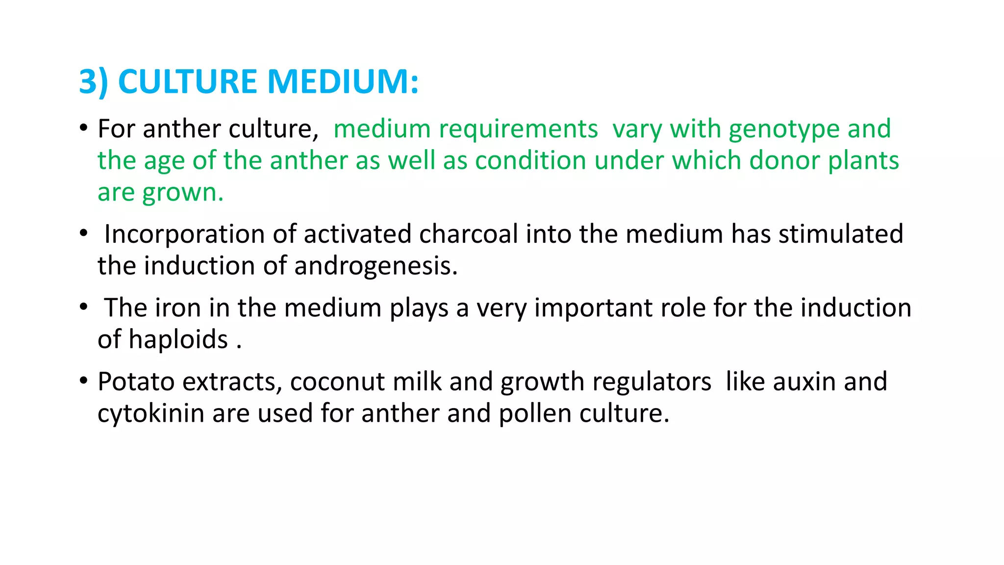 Anther and pollen culture | PPTX