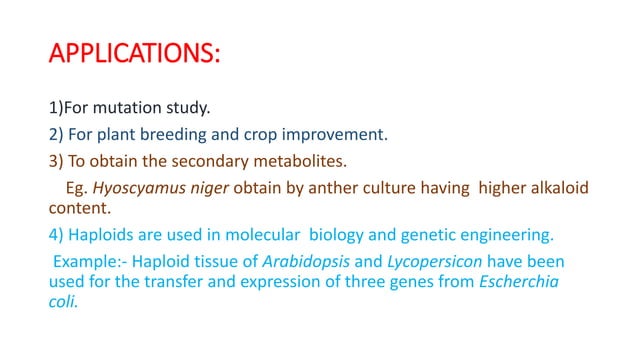 Anther and pollen culture | PPTX