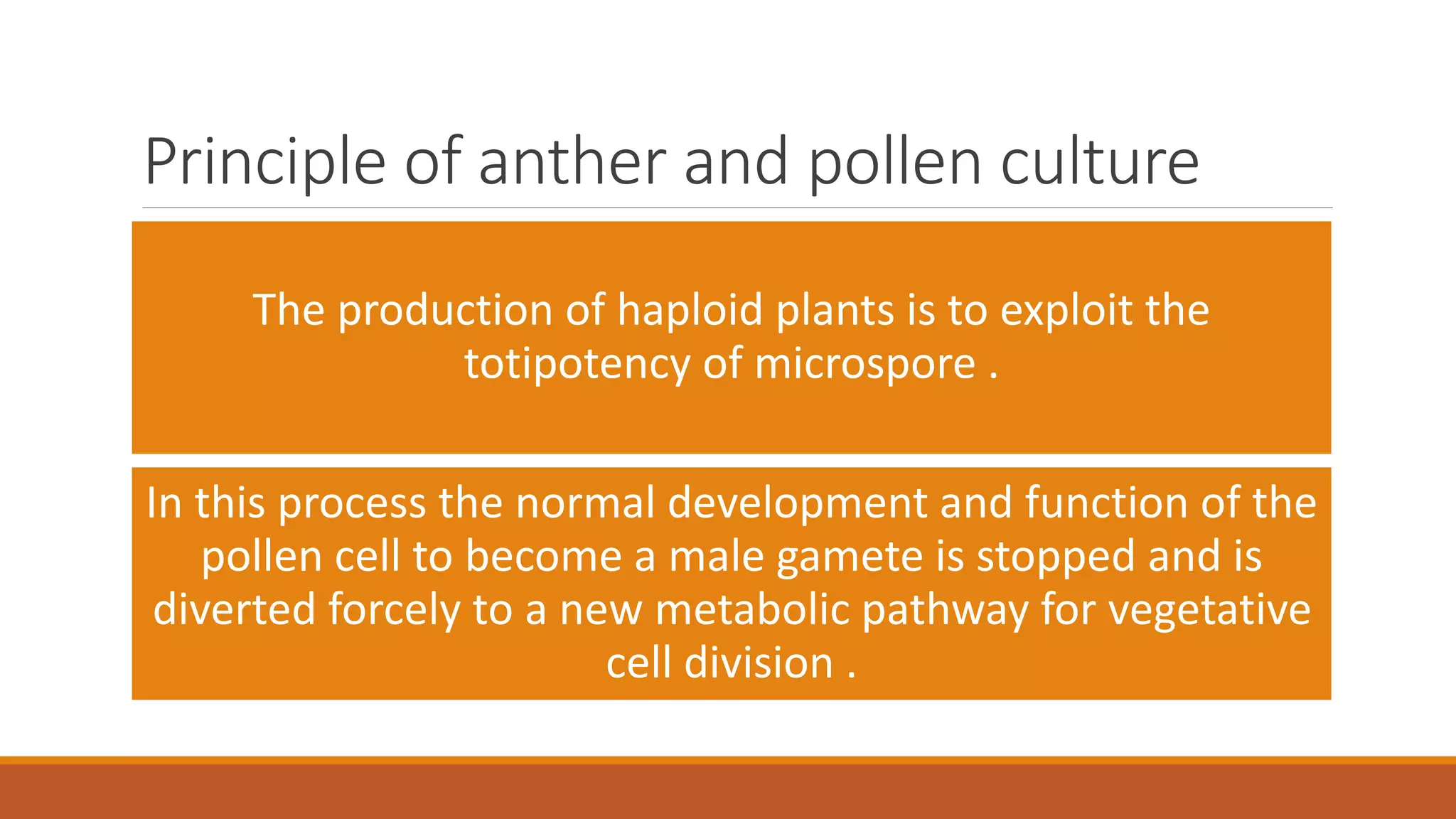 Anther and Pollen culture | PPTX