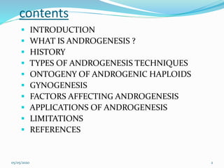 Anther culture haploid plant productionn | PPTX