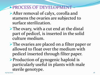 Anther culture haploid plant productionn | PPTX