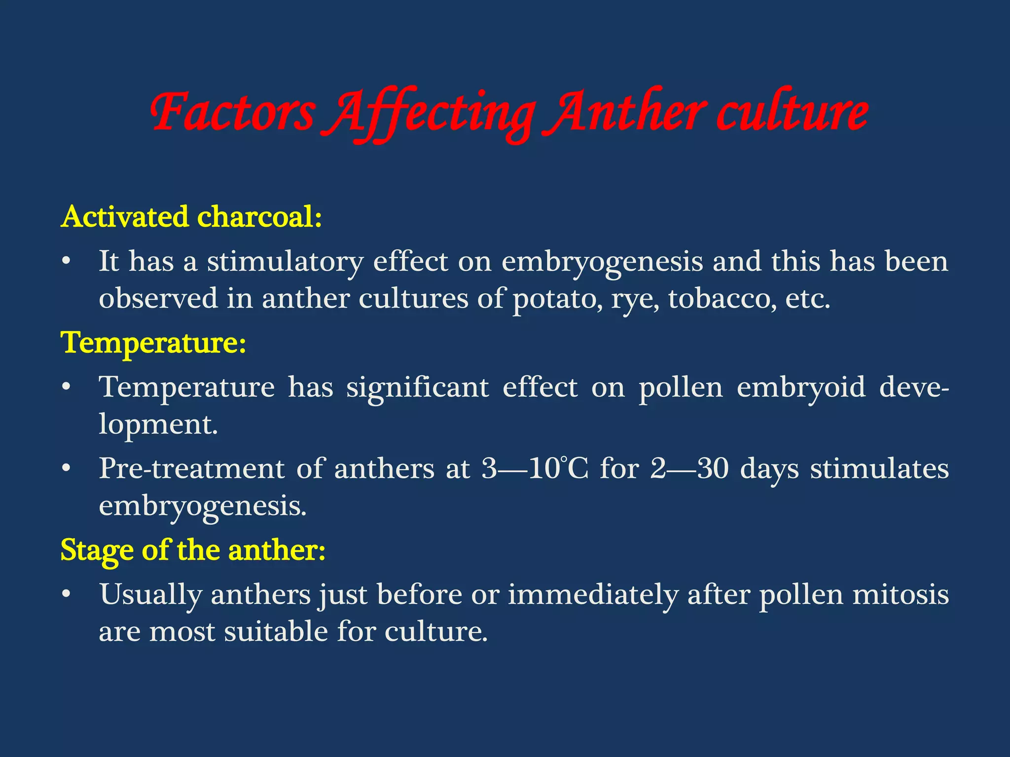 Anther culture | PPTX