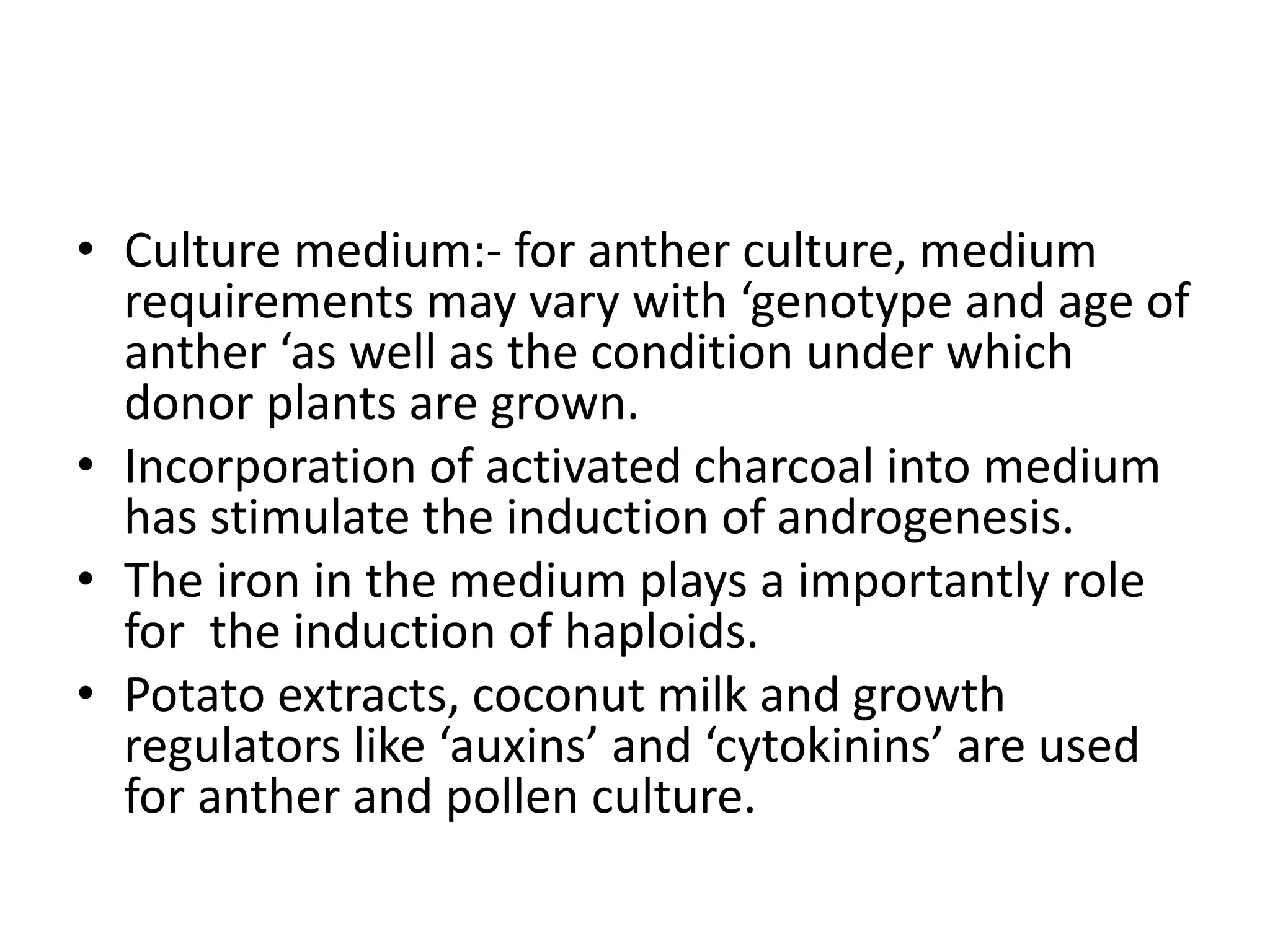 Anther culture and pollen culture | PPTX