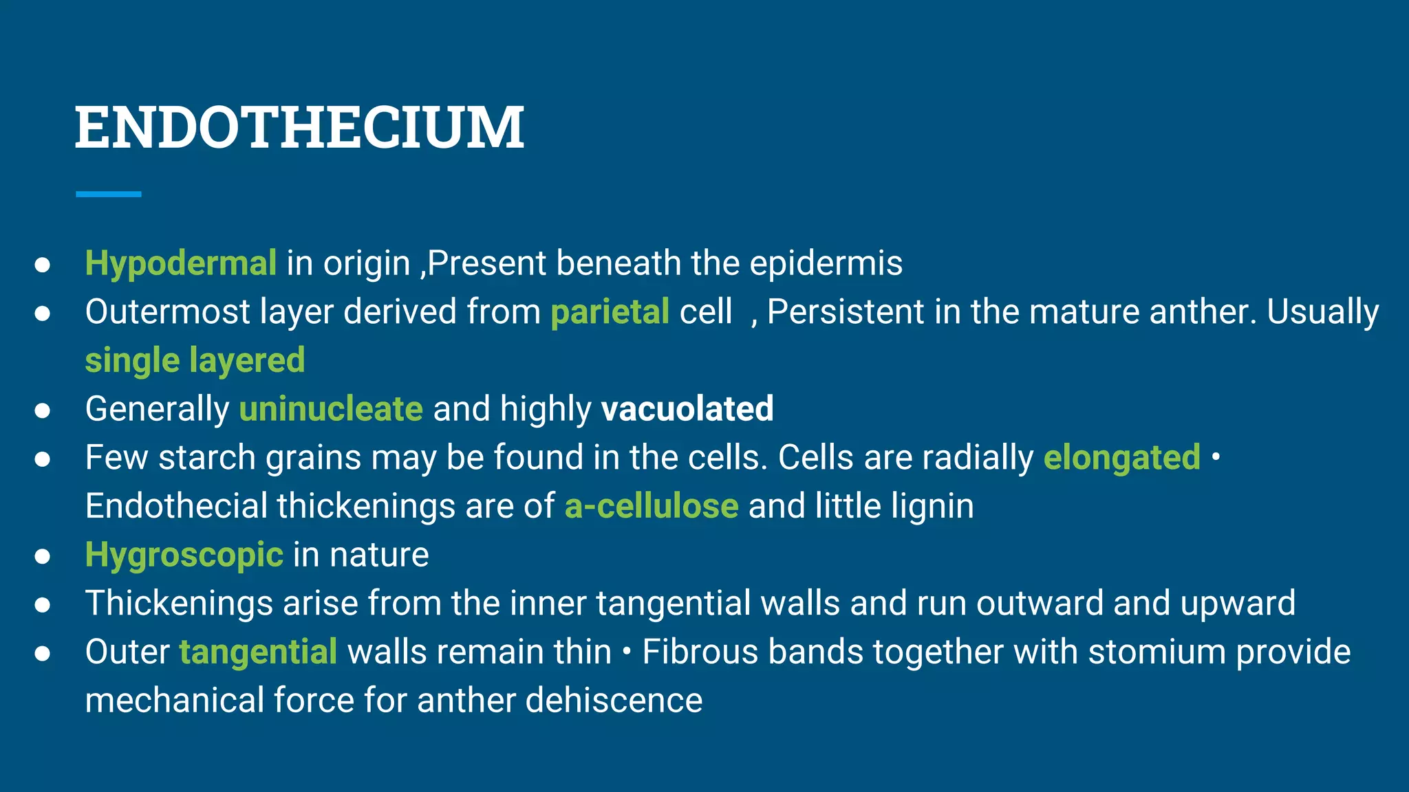 Anther walls and their function | PPTX
