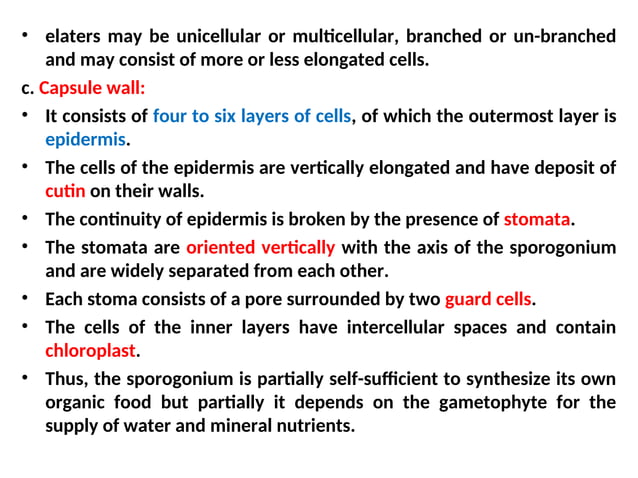 anthoceros structure and types of reproduction | PPT