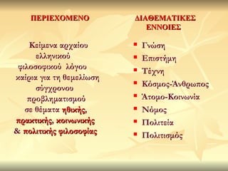 Anthologio filosofikwnkeimenwn veikou | PPT