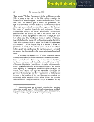 Anthology Of Right-To-Life Literature Establishing The Canonical Maturity Of A Vibrant Social ...