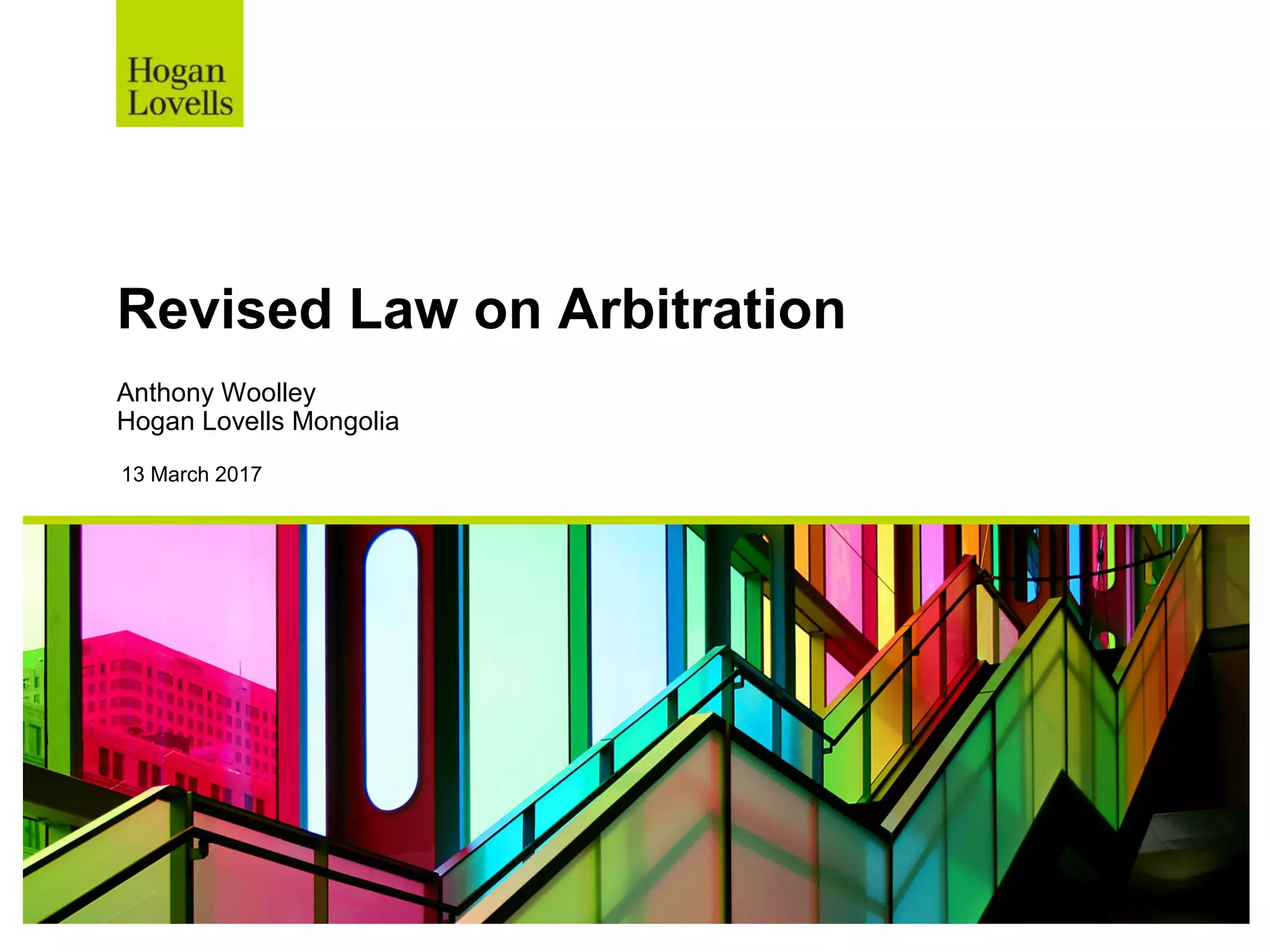 Revised law on Arbitration | PPT