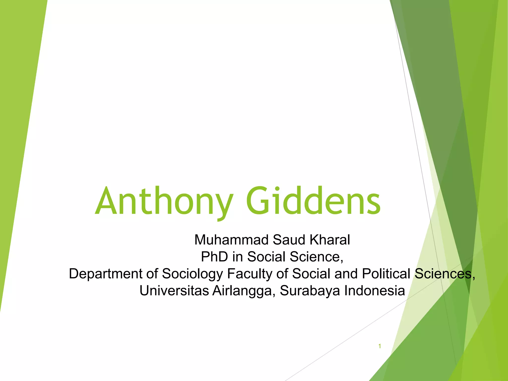 Anthony giddens | PPTX